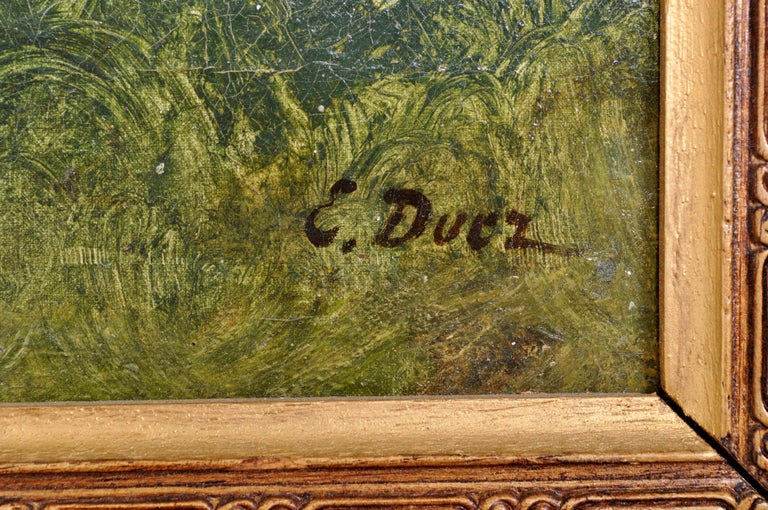 Ernest Ange Duez - Antique French Impressionist Oil Painting on Canvas ...