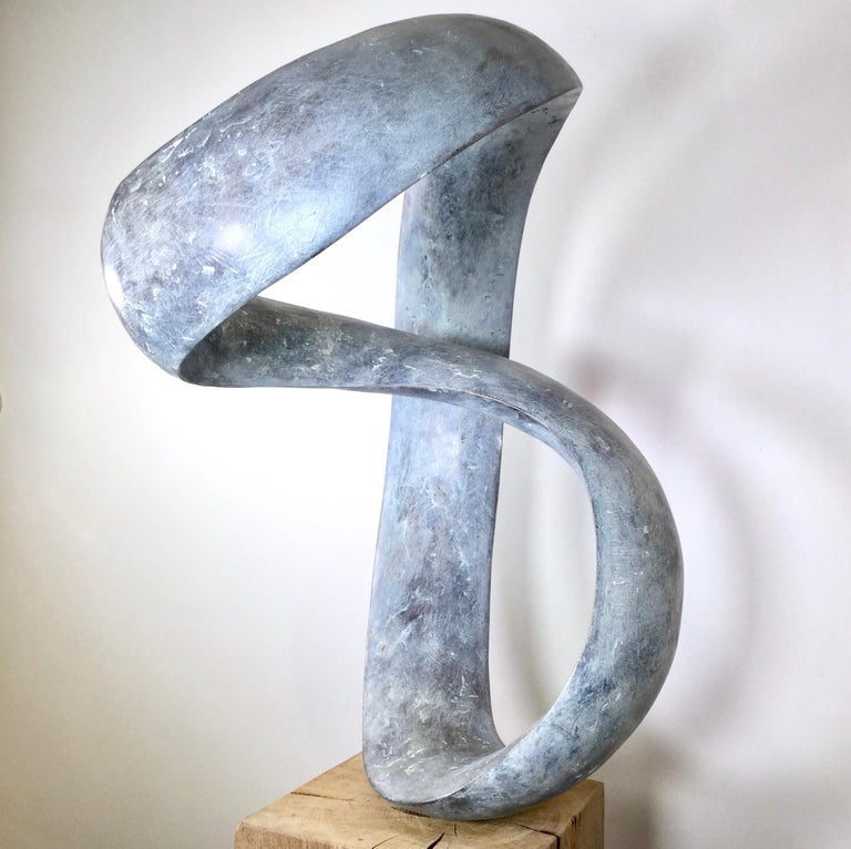 Richard Fox - Richard Fox, Moebius IV. Large bronze sculpture on oak ...