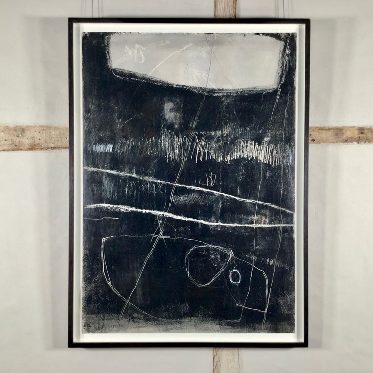 Jenny Lock - Out of the Darkness - black abstract painting, dark s ...