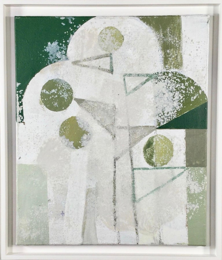 Daisy Cook - Daisy Cook, Tree Shape with Greens I, abstract oil ...