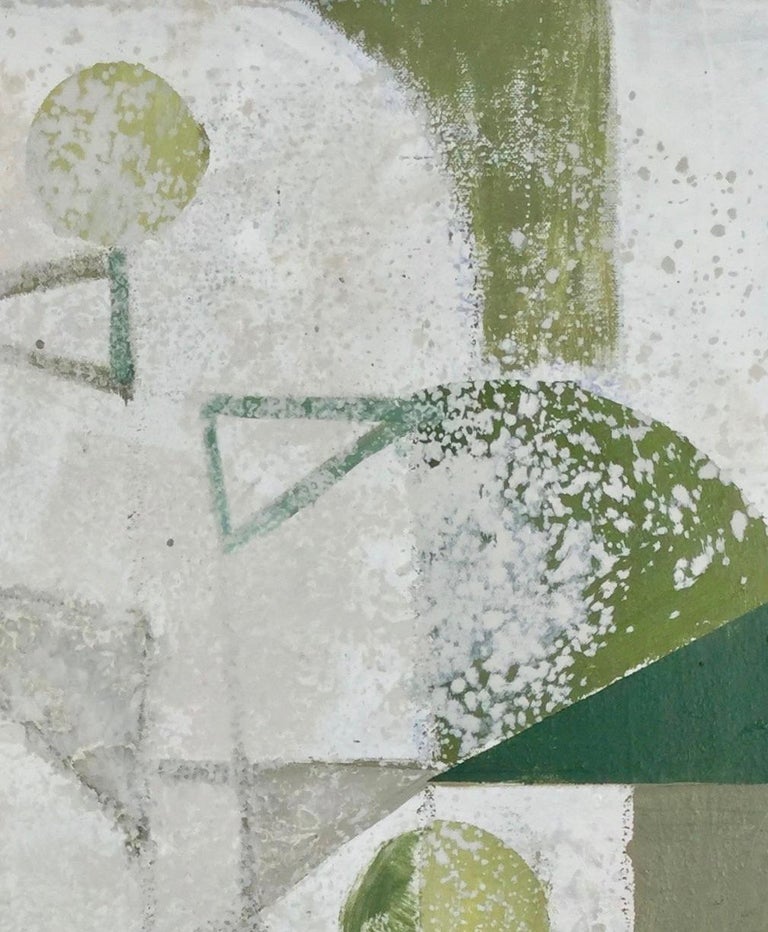Daisy Cook - Daisy Cook, Tree Shape with Greens I, abstract oil ...