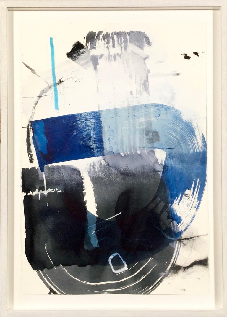 Sam Lock - Brilliant Blue I, 2019 - gestural abstract painting with ...