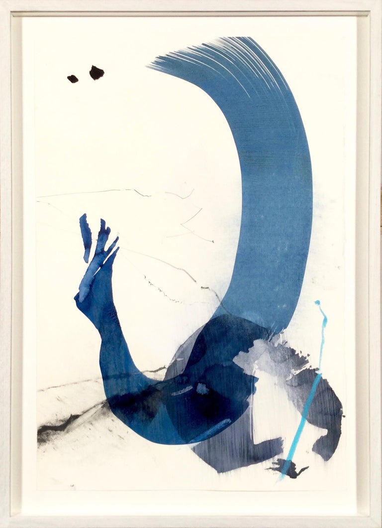 Sam Lock - Brilliant Blue II, 2019 - gestural abstract painting with ...