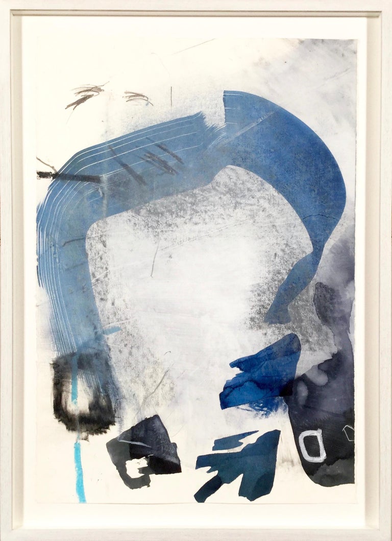 Sam Lock - Brilliant Blue IV, 2019 - gestural abstract painting with ...