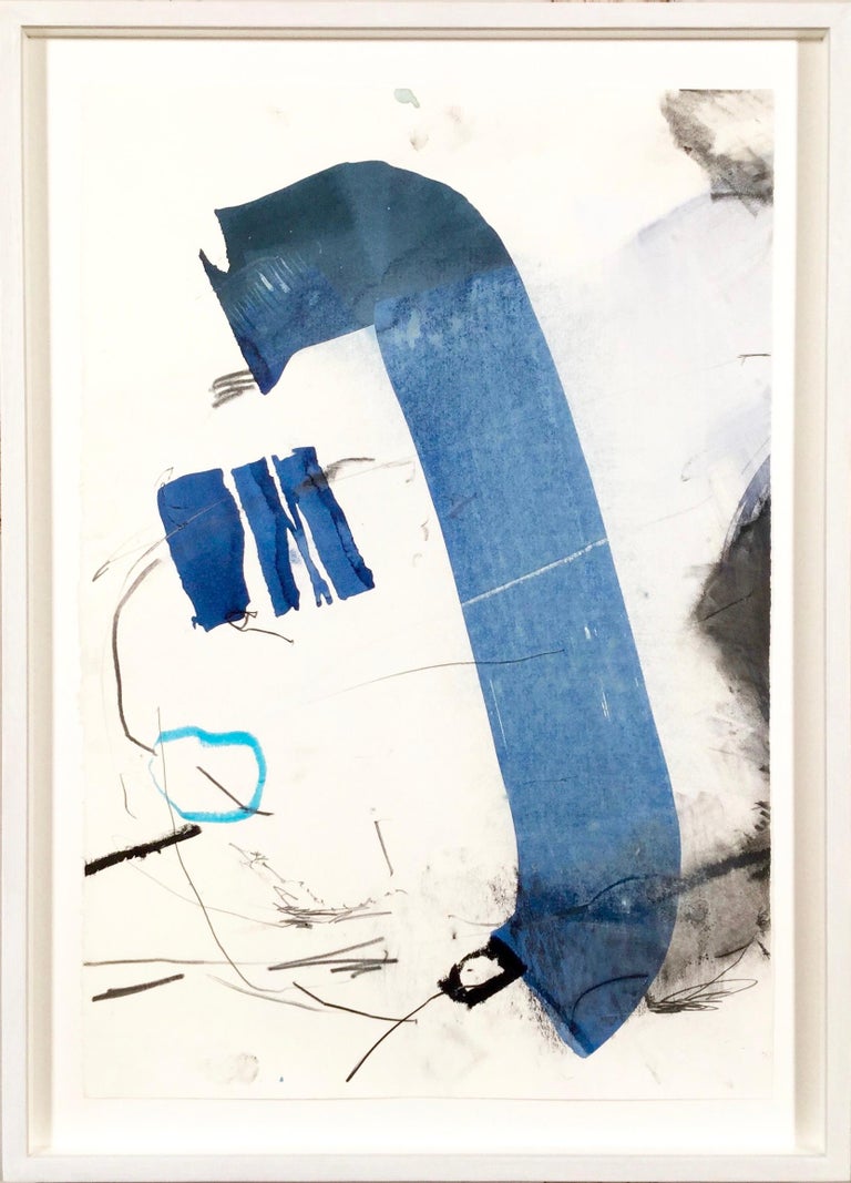 Sam Lock - Brilliant Blue V, 2019 - gestural abstract painting with ...