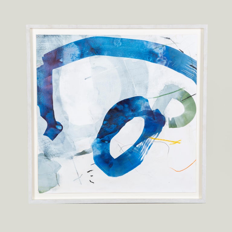 Sam Lock - Navy I, 2018 - abstract painting with blue, contemporary art ...