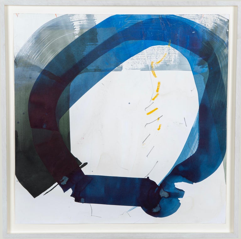 Sam Lock - Navy II, 2018 - abstract painting with blue, contemporary ...