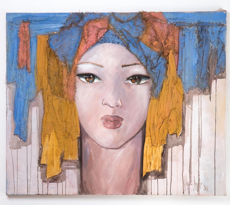 Liliane danino - Lilaine Danino, Rose de sable,painting For Sale at 1stDibs