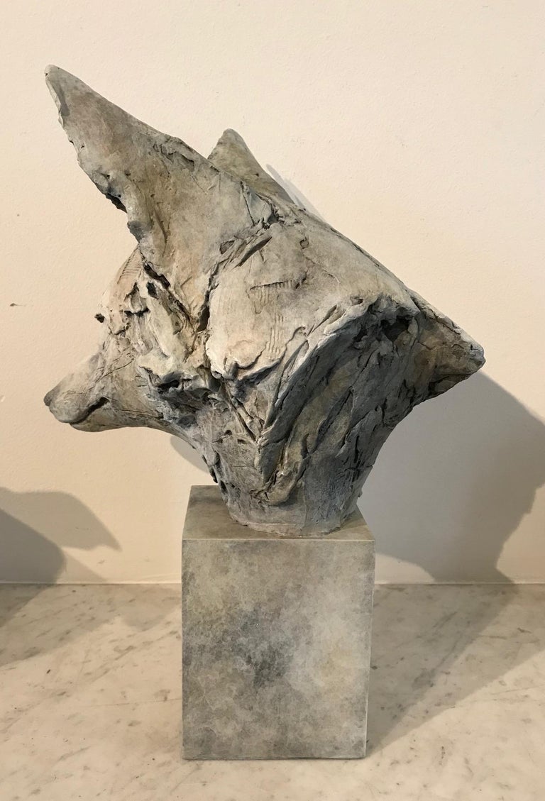 Nichola Theakston - ''Fox Head Study'', Contemporary Bronze Sculpture ...