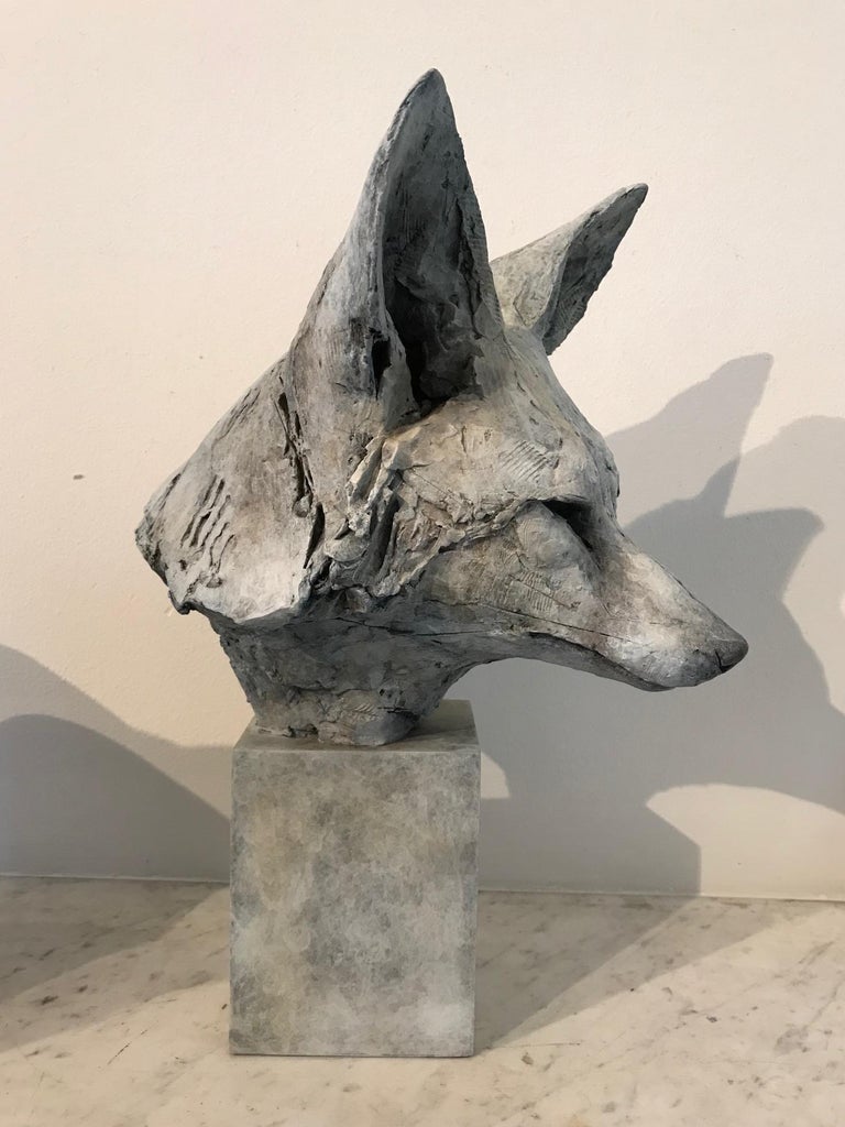 Nichola Theakston - ''Fox Head Study'', Contemporary Bronze Sculpture ...