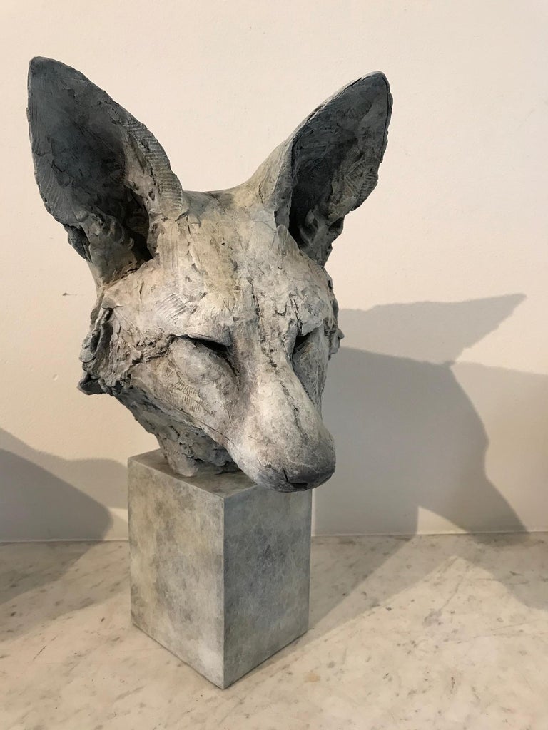 Nichola Theakston - ''Fox Head Study'', Contemporary Bronze Sculpture ...