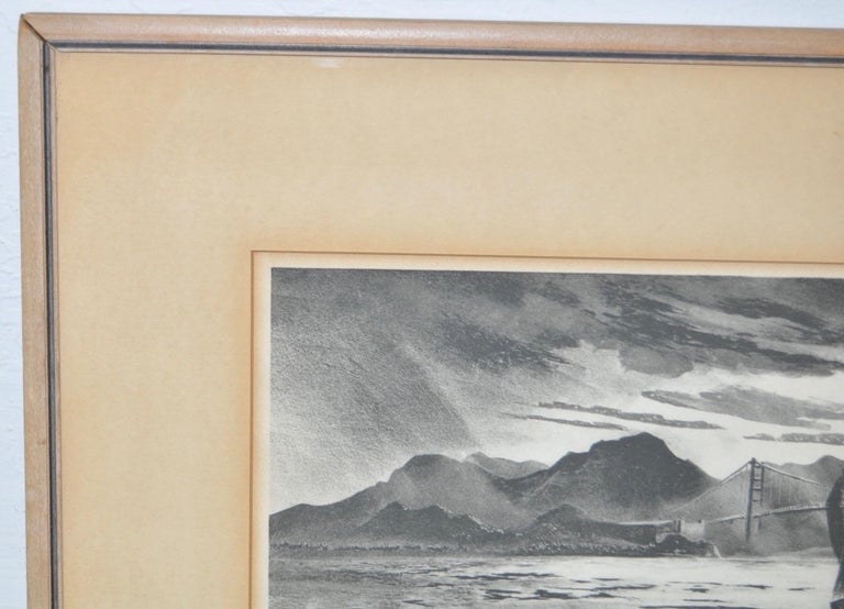 Adolph Arthur Dehn - Adolph Dehn "Golden Gate" Lithograph c.1940 For ...