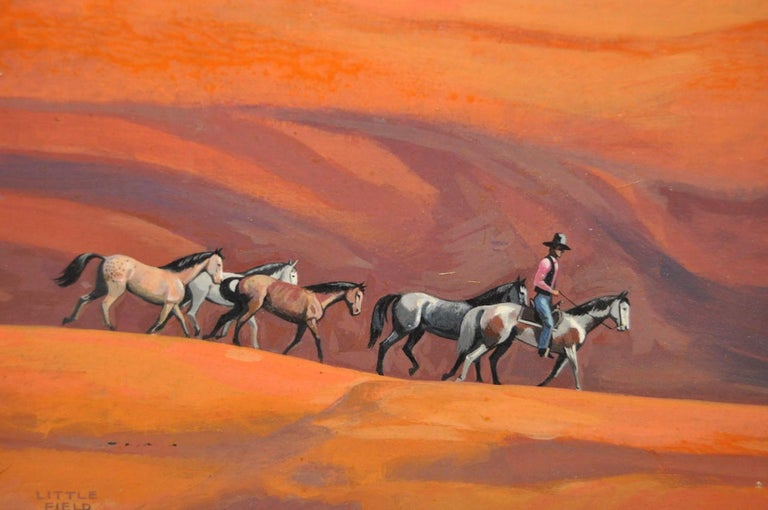 Ted Littlefield - Ted Littlefield "Navaho Drive" Acrylic Painting c ...