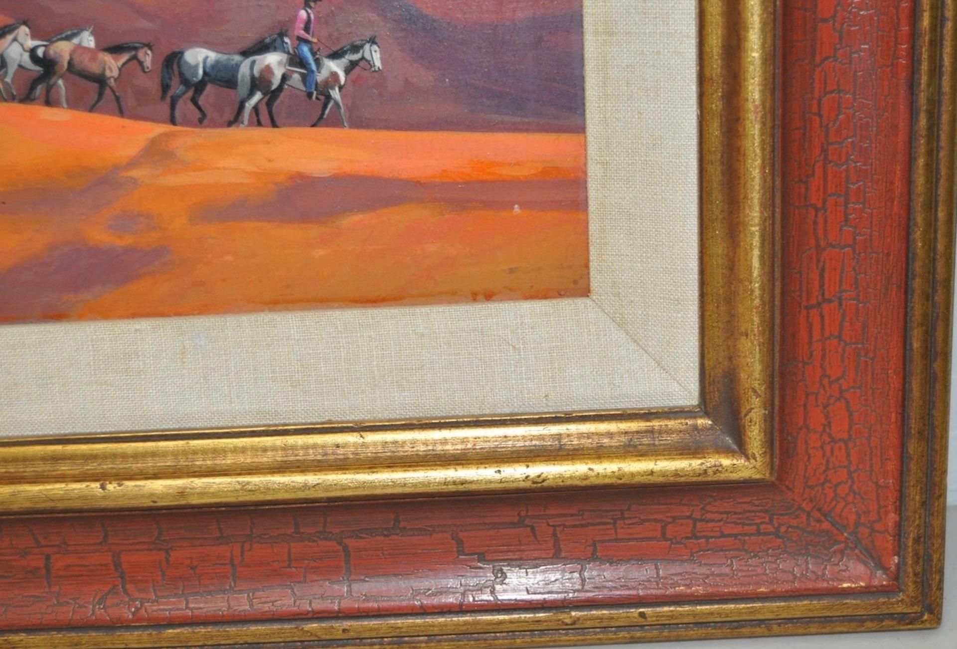 Ted Littlefield - Ted Littlefield "Navaho Drive" Acrylic Painting c ...