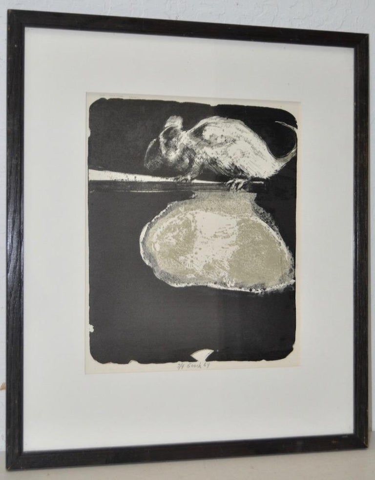 Gerald Gooch - Gerald Gooch Mid Century Abstract "The Mouse" Lithograph ...