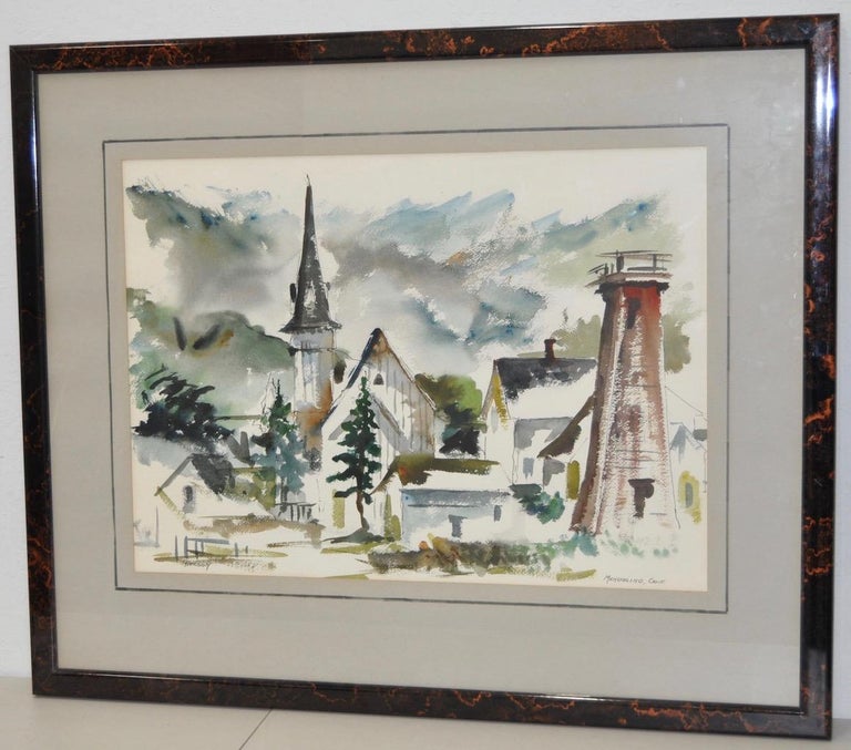 Gerald Collins Gleeson - Mendocino Village, California Original ...