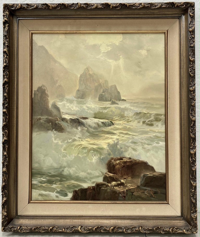 Vernon Kerr - Vernon Kerr "Crashing Water" Original Oil Painting C.1976 ...