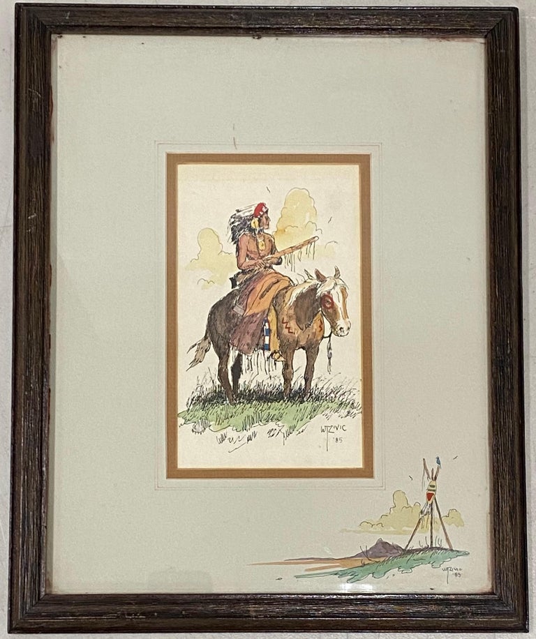 William Zivic - William Zivic Native American Indian on Horseback ...