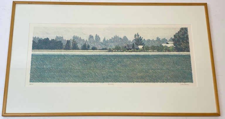 Mike Pease - Mike Pease "Homestead" Original Color Lithograph c.1990 ...