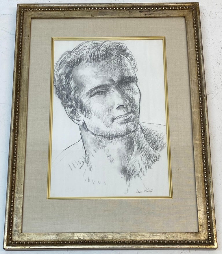 Leon Kroll - Leon Kroll Original Graphite Portrait of a Young Man c ...