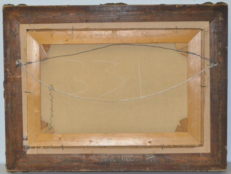 Bertus De Meij - Bertus de Meij Original Oil Painting "Dutch Harbor" c ...