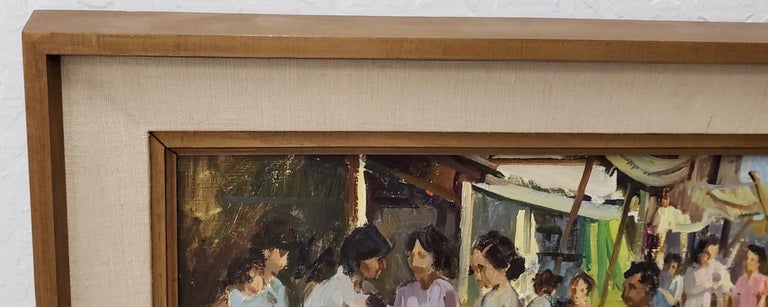 Gerald Merfeld - Gerald Merfeld "Street Market, Vietnam" Original Oil ...