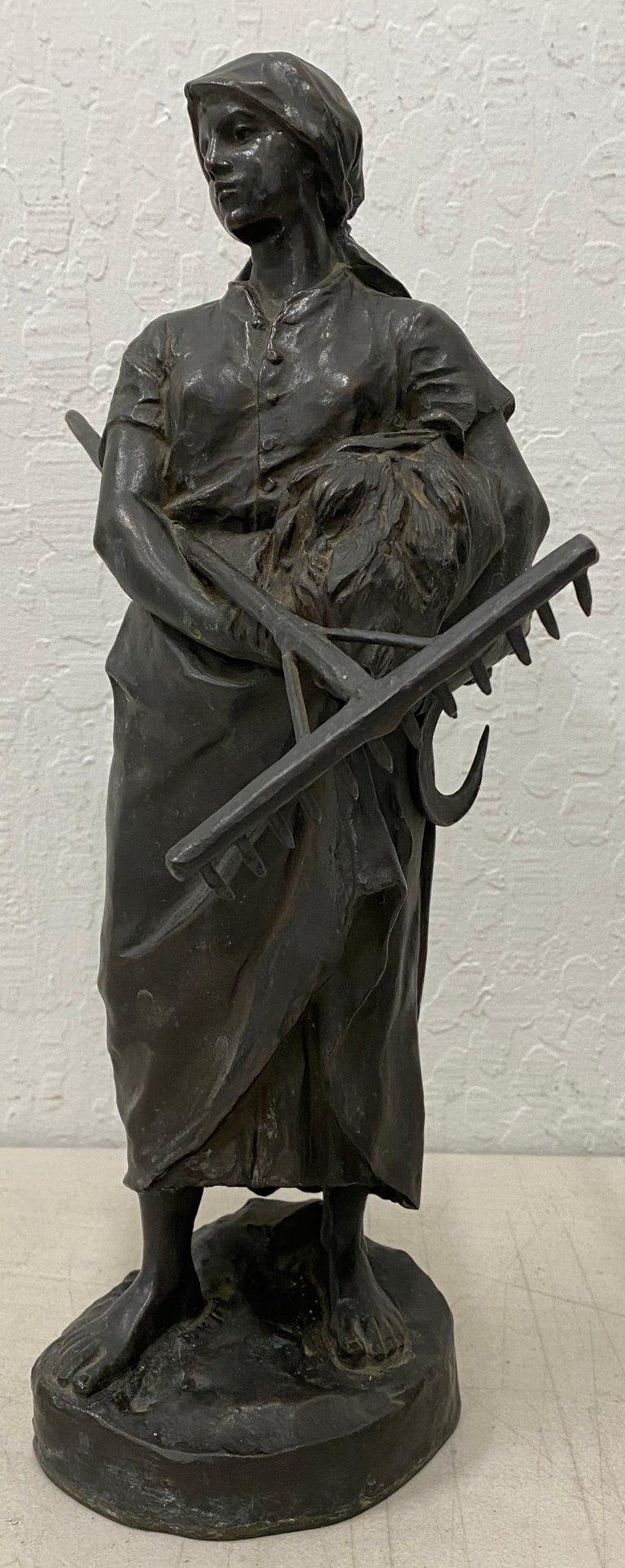 Hans Muller - Hans Muller "Young Seamstress w/ Sickle and Rake ...