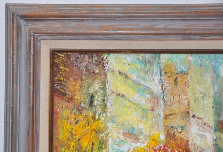David Heath - David Heath "Autumn in New York" Original Oil Painting c ...