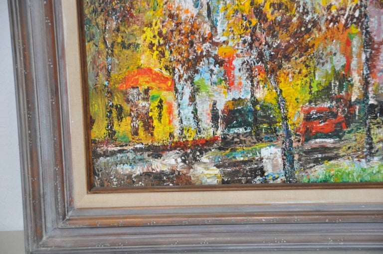 David Heath - David Heath "Autumn in New York" Original Oil Painting c ...