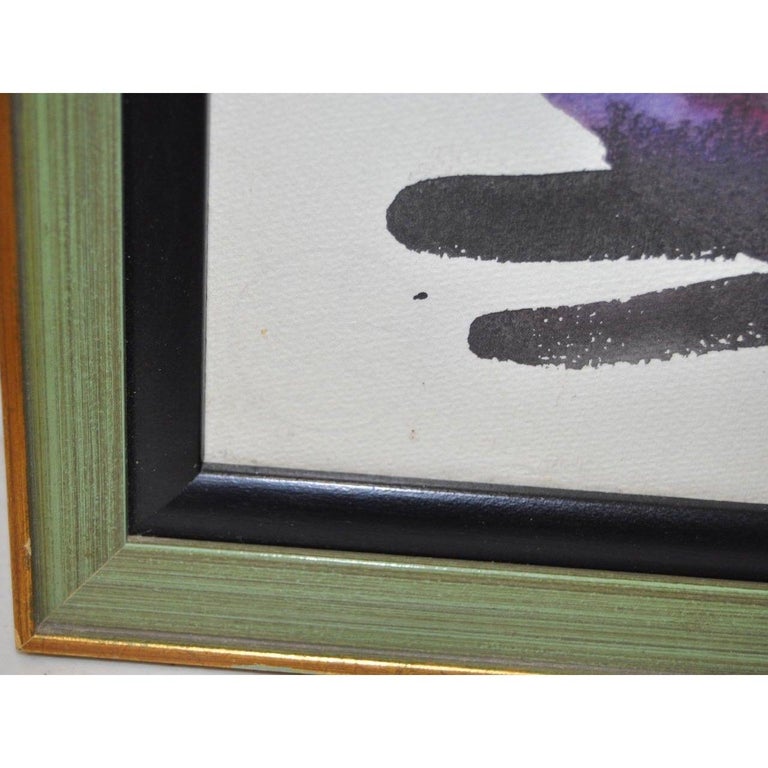 TIGA (Jean Claude Garoute, Haitian) Original Watercolor c.1971 at 1stDibs