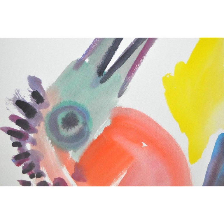 TIGA (Jean Claude Garoute, Haitian) Original Watercolor c.1971 at 1stDibs