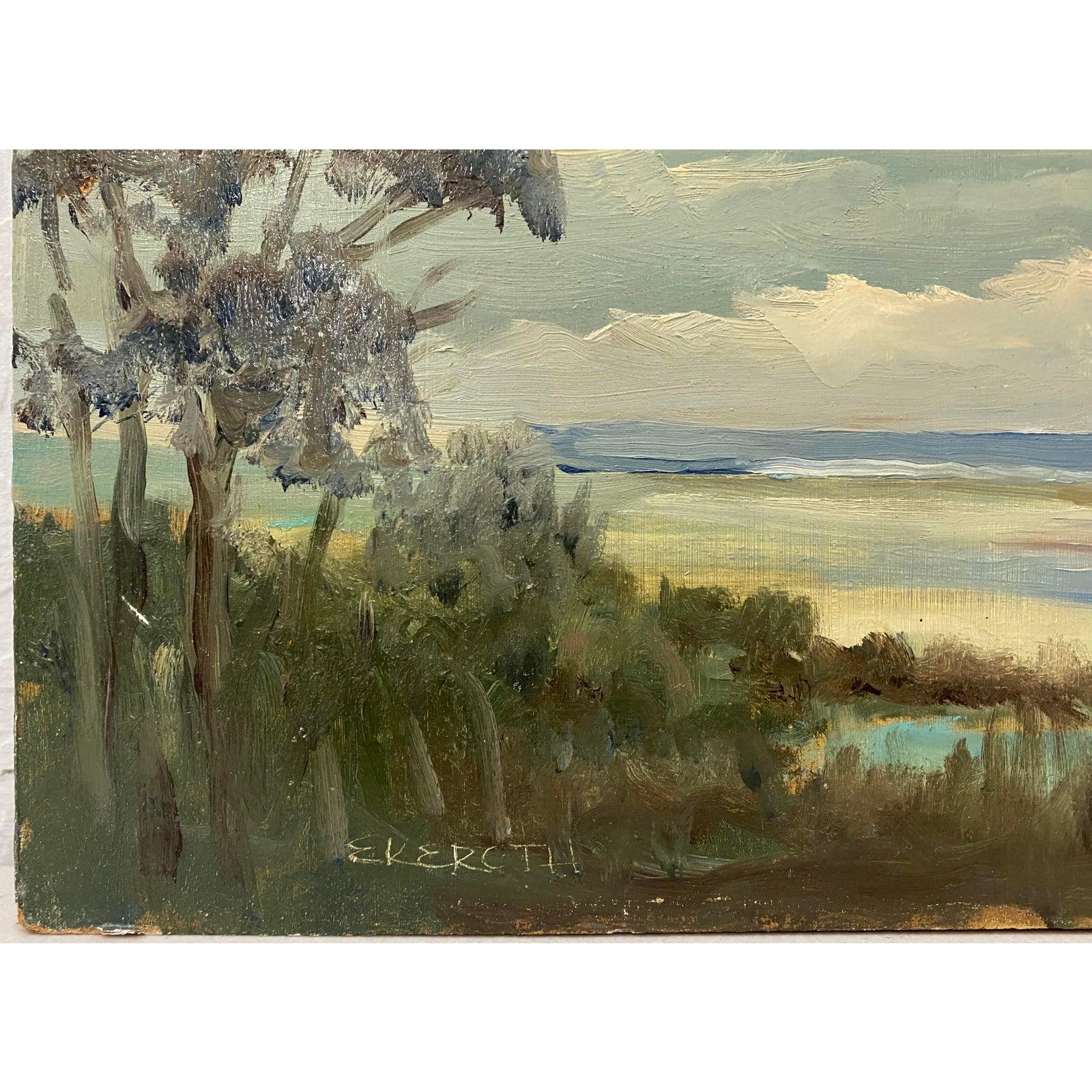 Elmer Ekeroth - Elmer Ekeroth Coastal Landscape Oil Painting c.1970 at ...