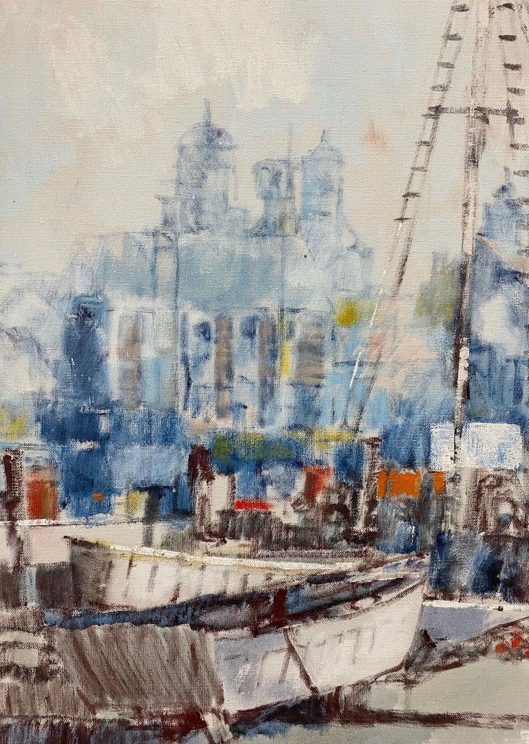 Anton Sipos - Anton Sipos California Harbor View Original Oil Painting ...