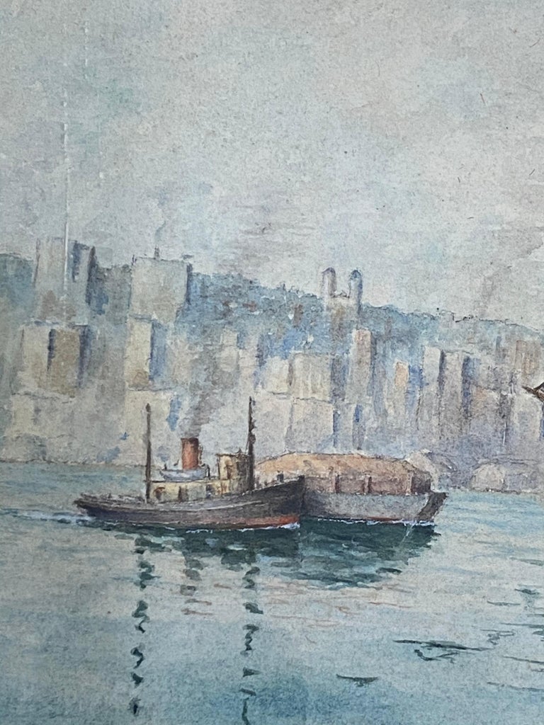Carl Bjork - Carl Bjork European Port Scene Original Watercolor C.1917 ...