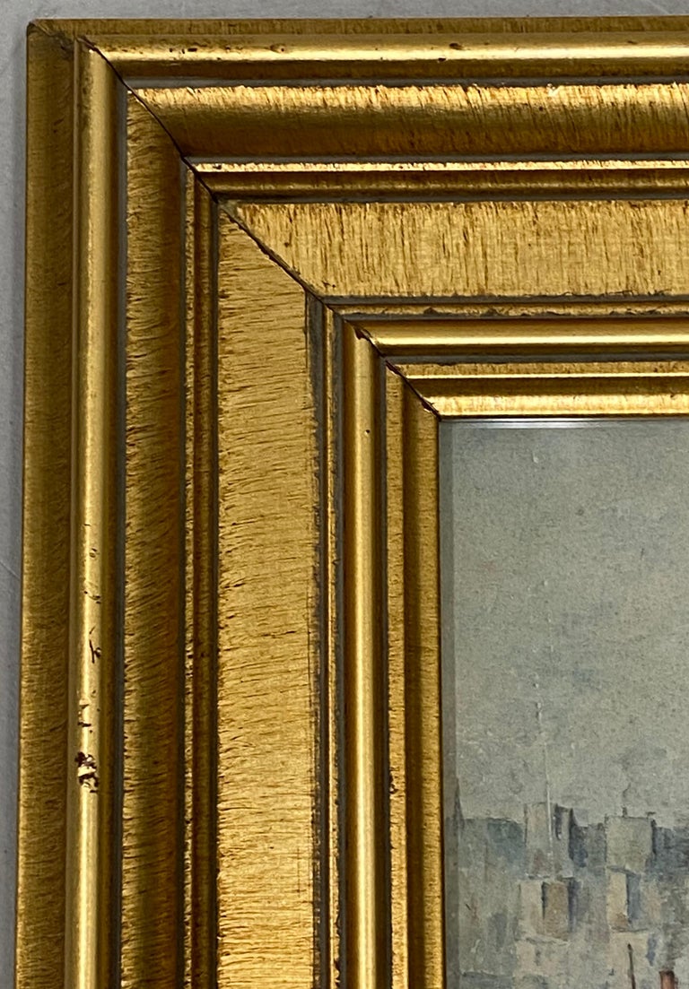 Carl Bjork - Carl Bjork European Port Scene Original Watercolor C.1917 ...