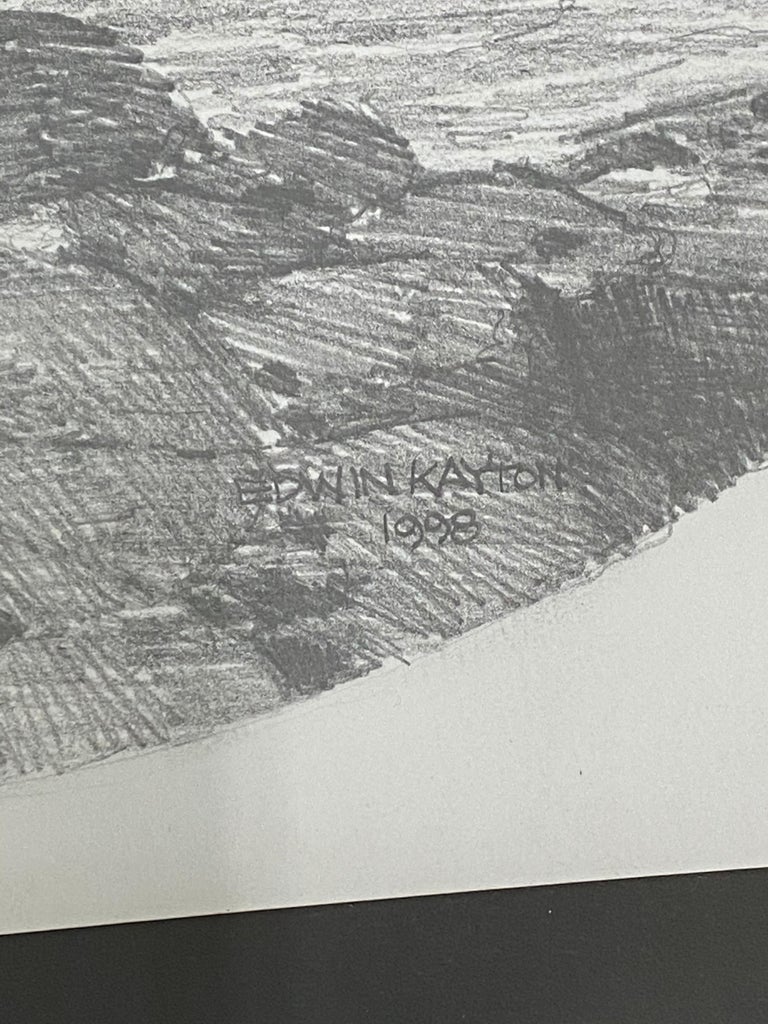 Edwin Kayton - Edwin Kayton "Hawaiian Man" Original Graphite Portrait C ...