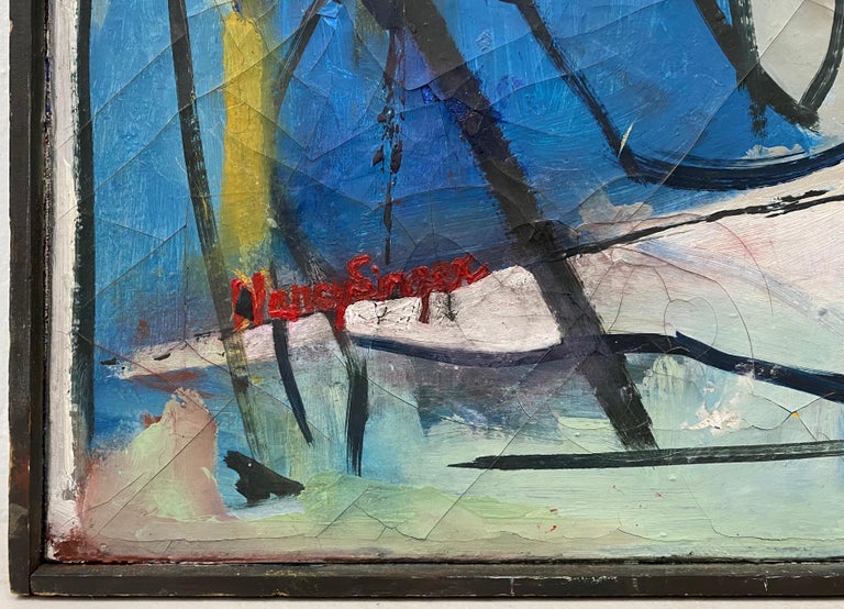 Nancy Singer - Nancy Singer Mid Century Modern Abstract Landscape c ...