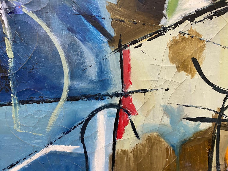 Nancy Singer - Nancy Singer Mid Century Modern Abstract Landscape c ...