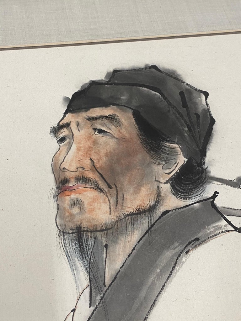 Ran Chang - Ran Chang "Portrait of a Man" Original Pen, Ink and ...