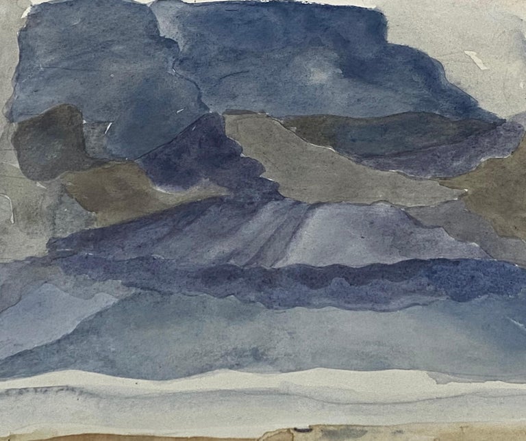 Norman Adams - Norman Adams "Study at Resipole" Original Watercolor c ...