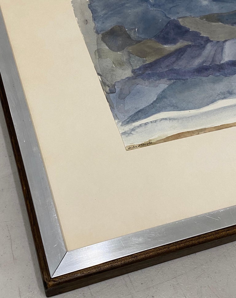 Norman Adams - Norman Adams "Study at Resipole" Original Watercolor c ...
