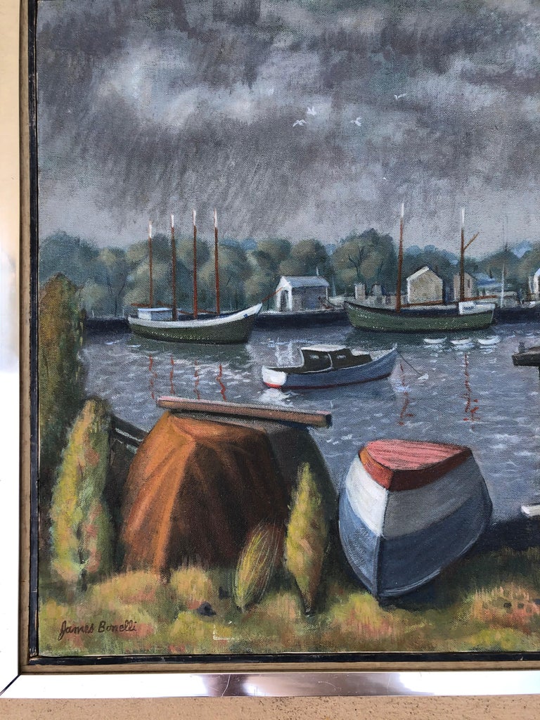 James Bonelli - James Bonelli "Gloucester Harbor" For Sale at 1stDibs