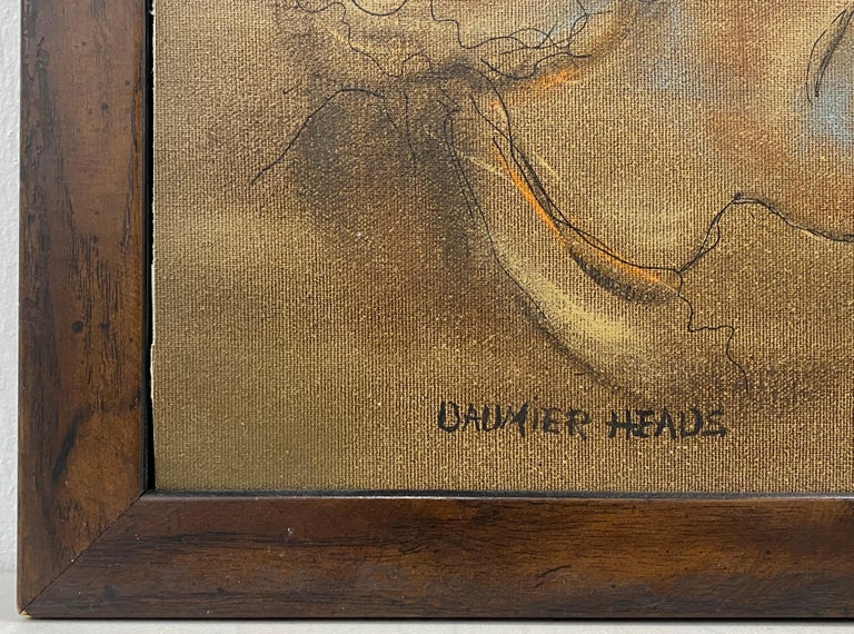 William McBride - William McBride "Daumier Heads" Original Oil on ...