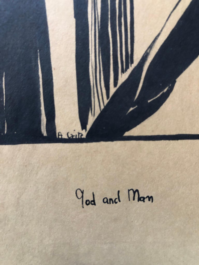 Allan Rohan Crite - Allan Rohan Crite "God and Man" For Sale at 1stDibs