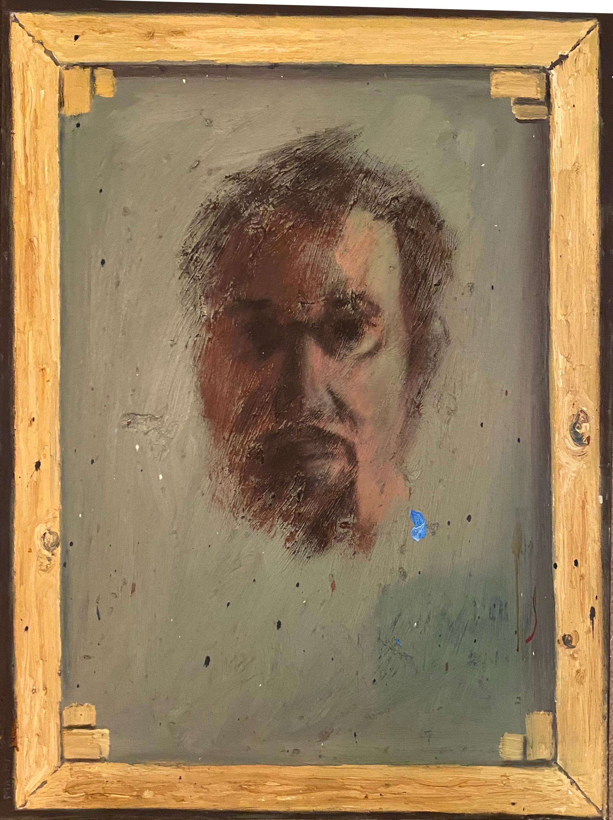Benjamin Kopman - Portrait of a Gentleman, Large Modernist Oil Painting ...