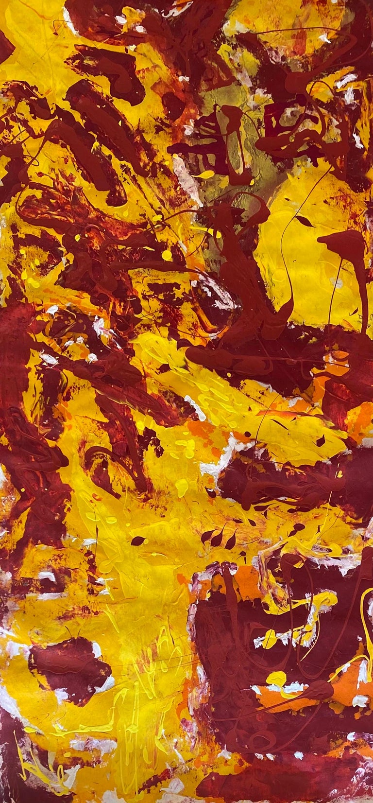 Nan Van Ryzin - "Lava" Large Contemporary Abstract Mixed Media Art ...