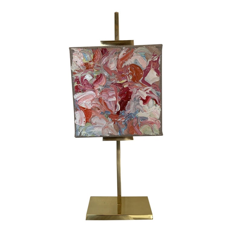 Stephanie Wheeler - Oil Painting on Gold Brass Easel at 1stDibs