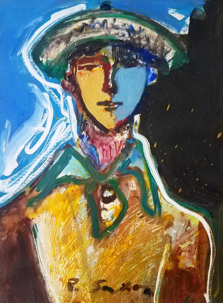 Phil Saxon - Man In Yellow For Sale at 1stDibs