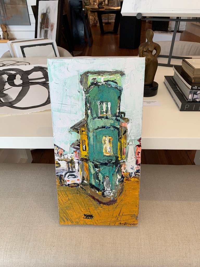 Ana Guzman - Cuban Street Scene Oil Painting For Sale at 1stDibs