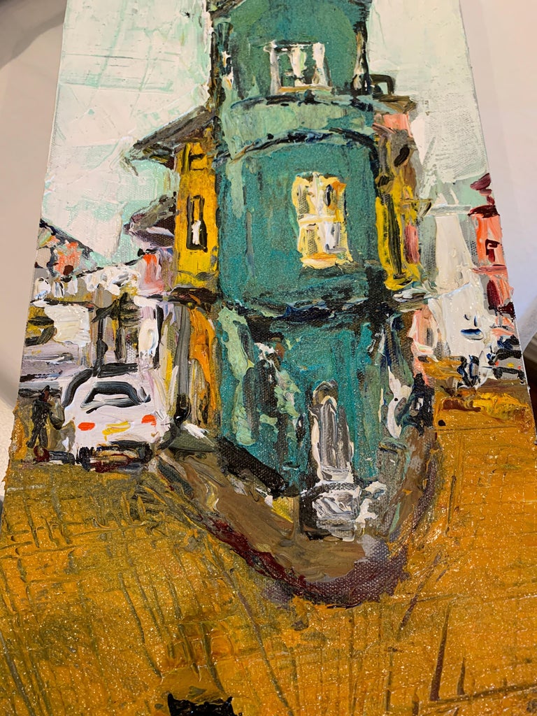 Ana Guzman - Cuban Street Scene Oil Painting For Sale at 1stDibs